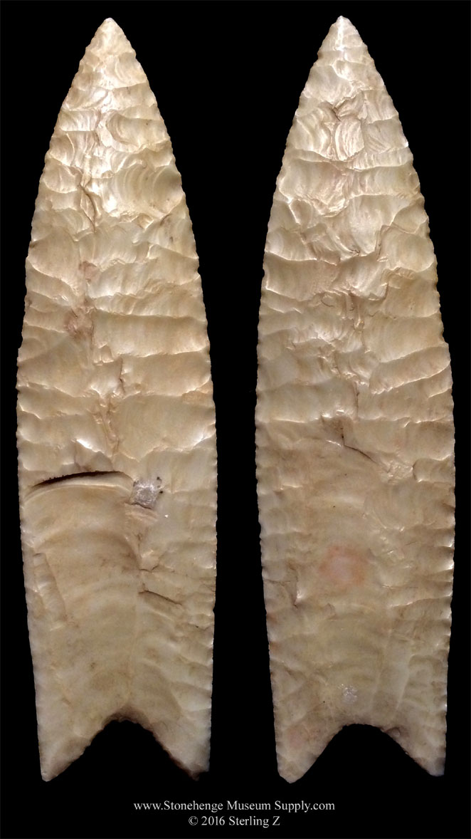 Clovis Points - Paleo Clovis Lithic Casting - Fluted Clovis Blades - Lithic Casts for sale ...